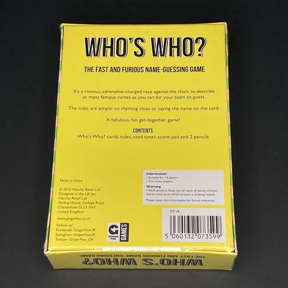 Hacche Retail | Games | Hacche Ginger Fox Card Game Whos Who Fast And ...